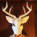 Make Your Deer Mask From Paper, PDF Pattern Mask, Polygon Face DIY ...
