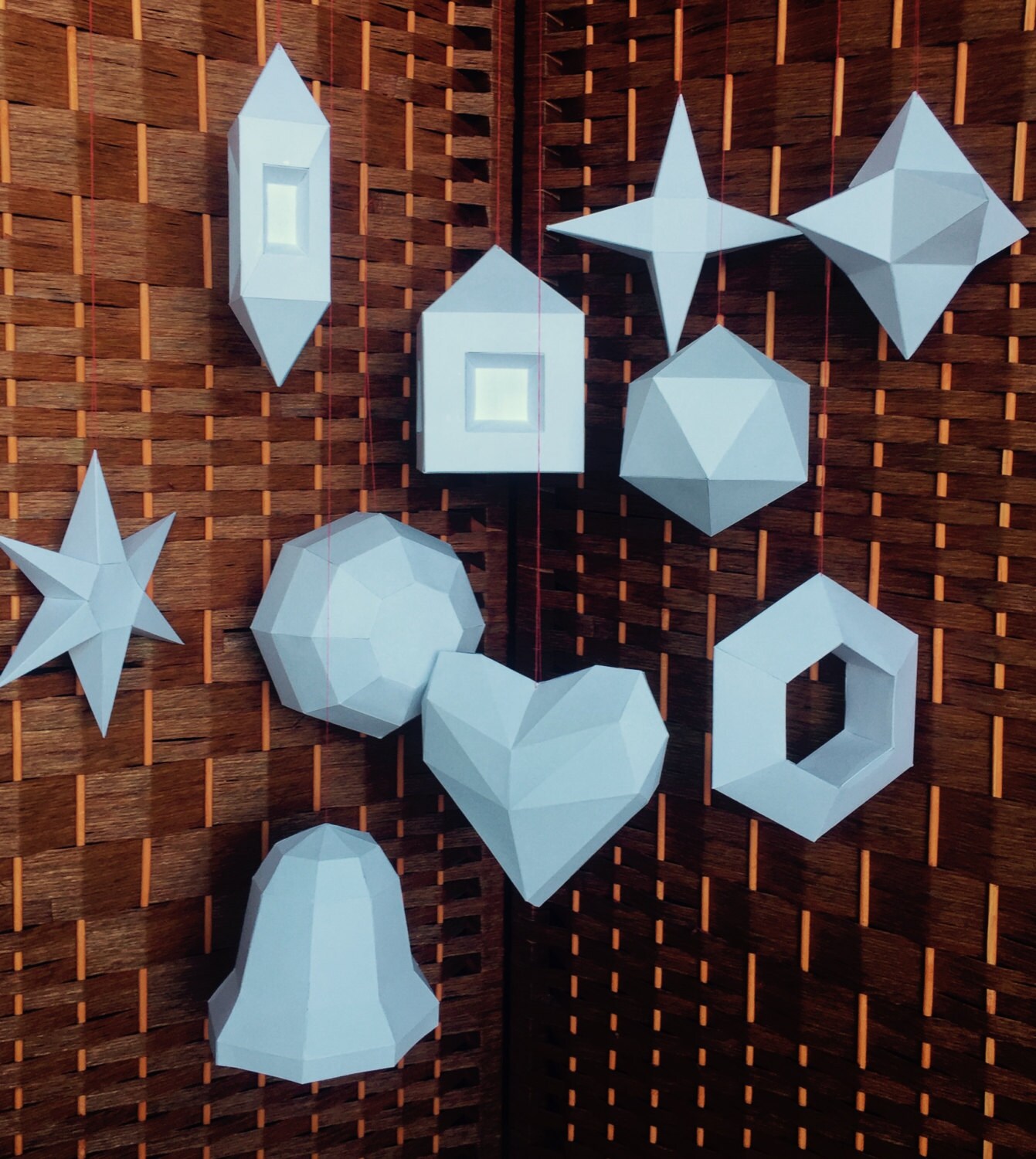 DIY Paper Christmas Ornaments: Polygon Papercraft Pattern (PDF) - Etsy