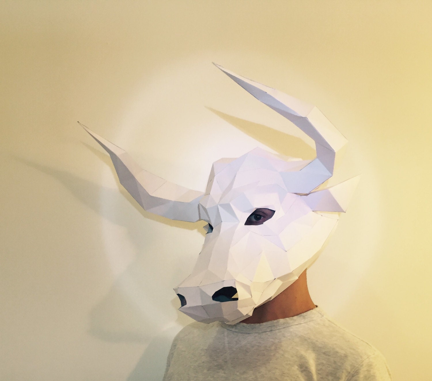 DIY Minotaur Bull Mask: Polygon Papercraft Pattern (PDF) - Etsy