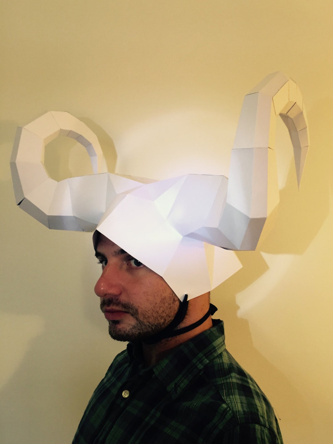 DIY Paper Horns Mask: Polygon Face, Party Costume (PDF Pattern) - Etsy