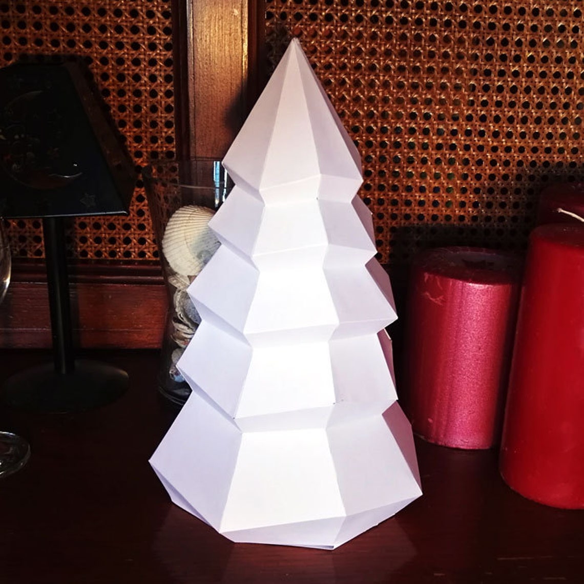 Make Your Own Christmas Tree From Paper - 3 Sizes! Polygon Shape DIY ...