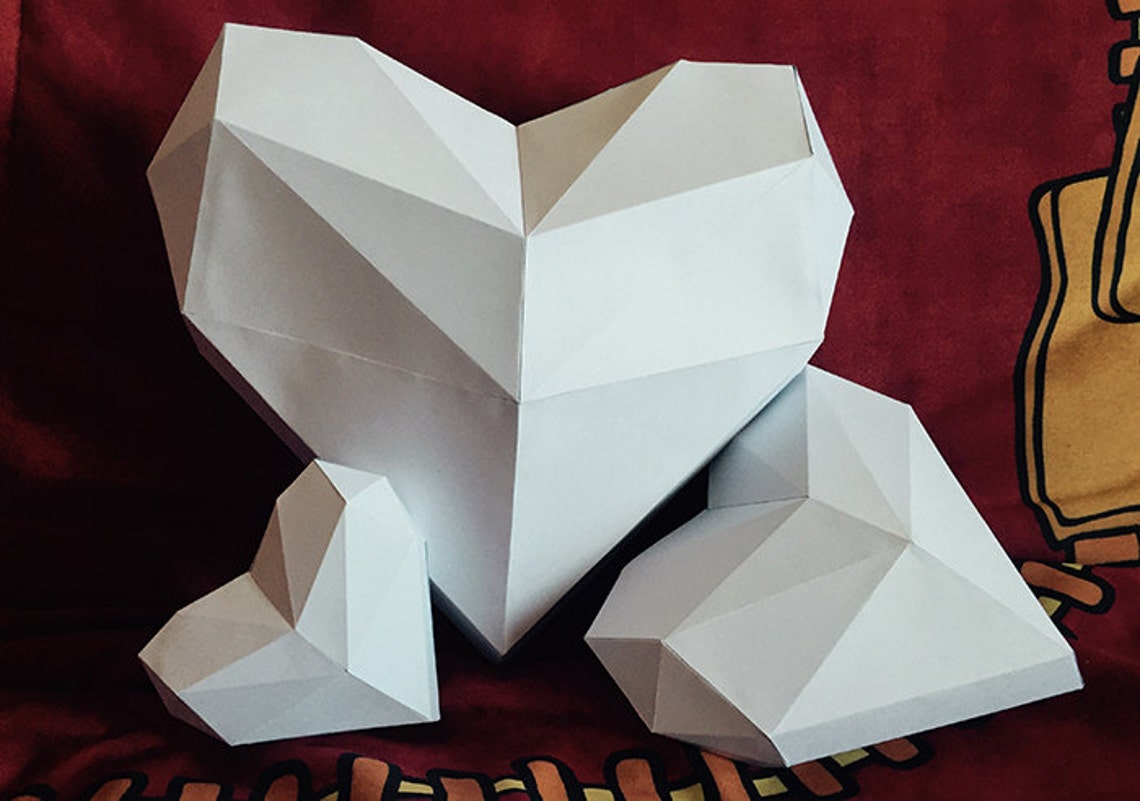 Make Your Paper Hearts Decorations From for Valentine's Day, Polygon ...