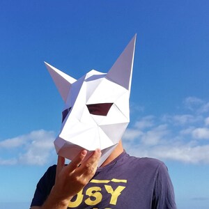 Make Your FOX Mask From Paper, PDF Pattern Mask, Polygon Face DIY Paper ...