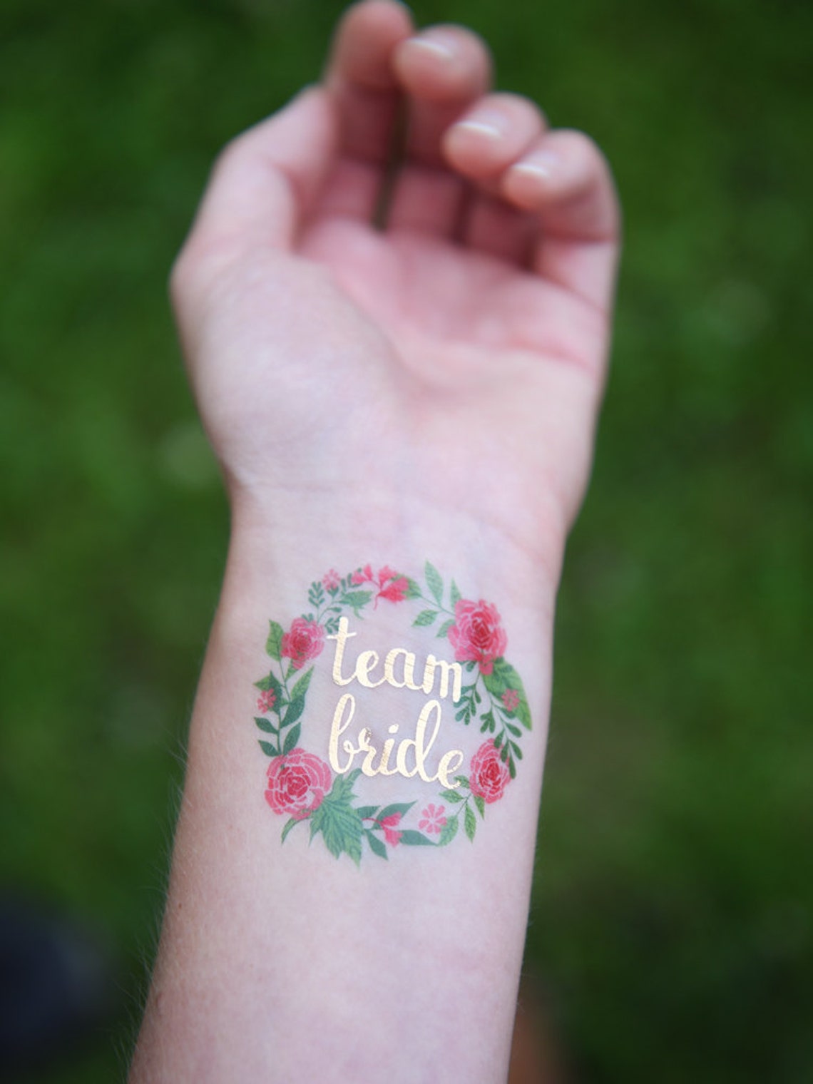 Team Bride 2 Temporary Tattoos Gold Tattoo Wedding - Etsy.de