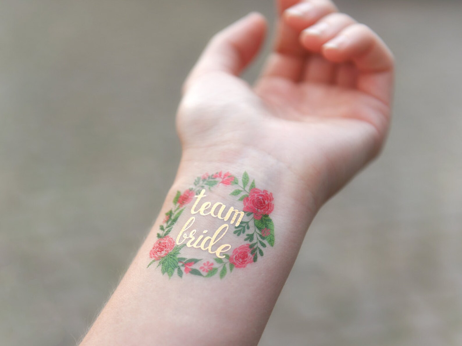 Team Bride 2 Temporary Tattoos Gold Tattoo Wedding - Etsy.de