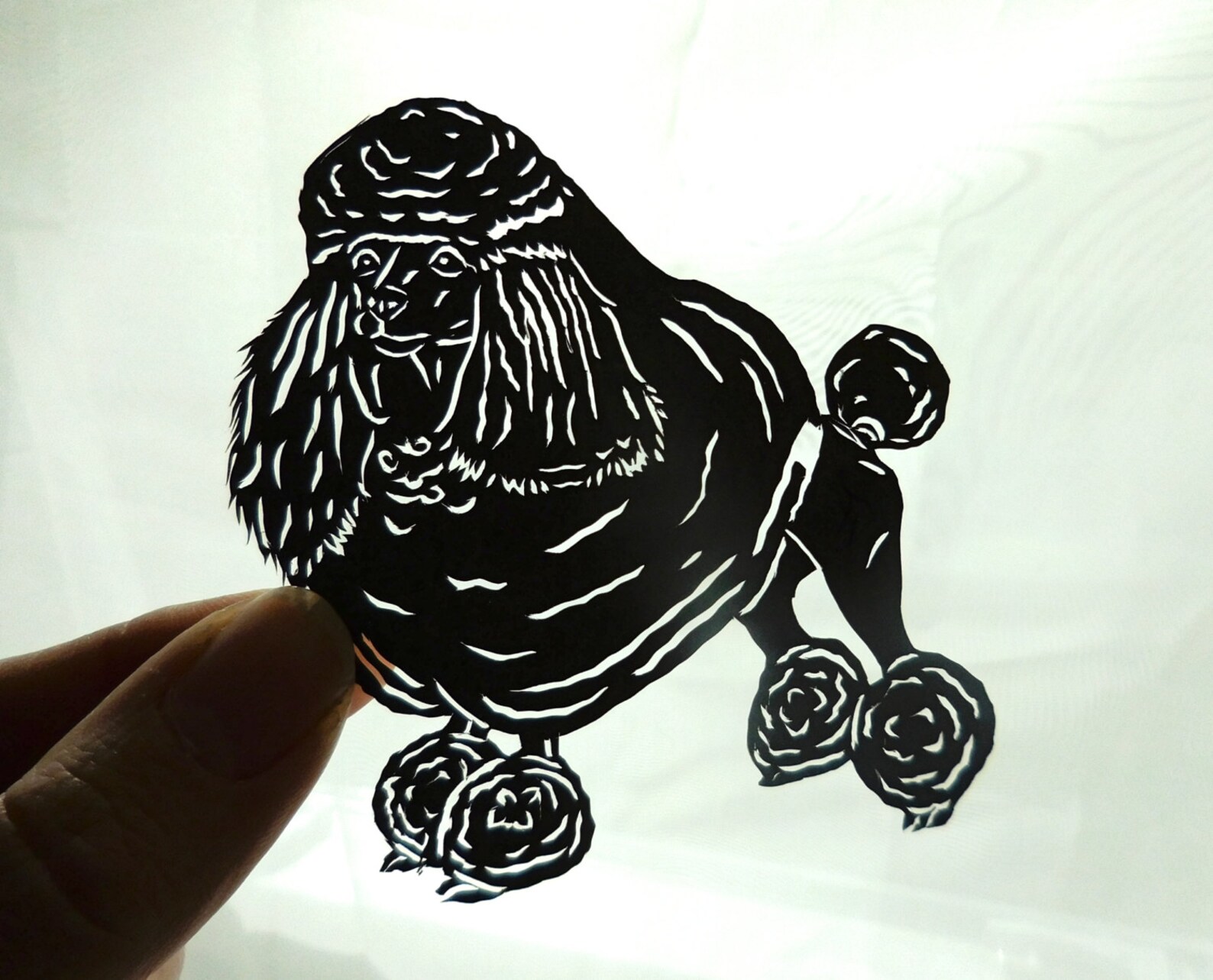 Original Miniature Poodle Paper Cutting, Scherenschnitte, Dog Art, Pet ...