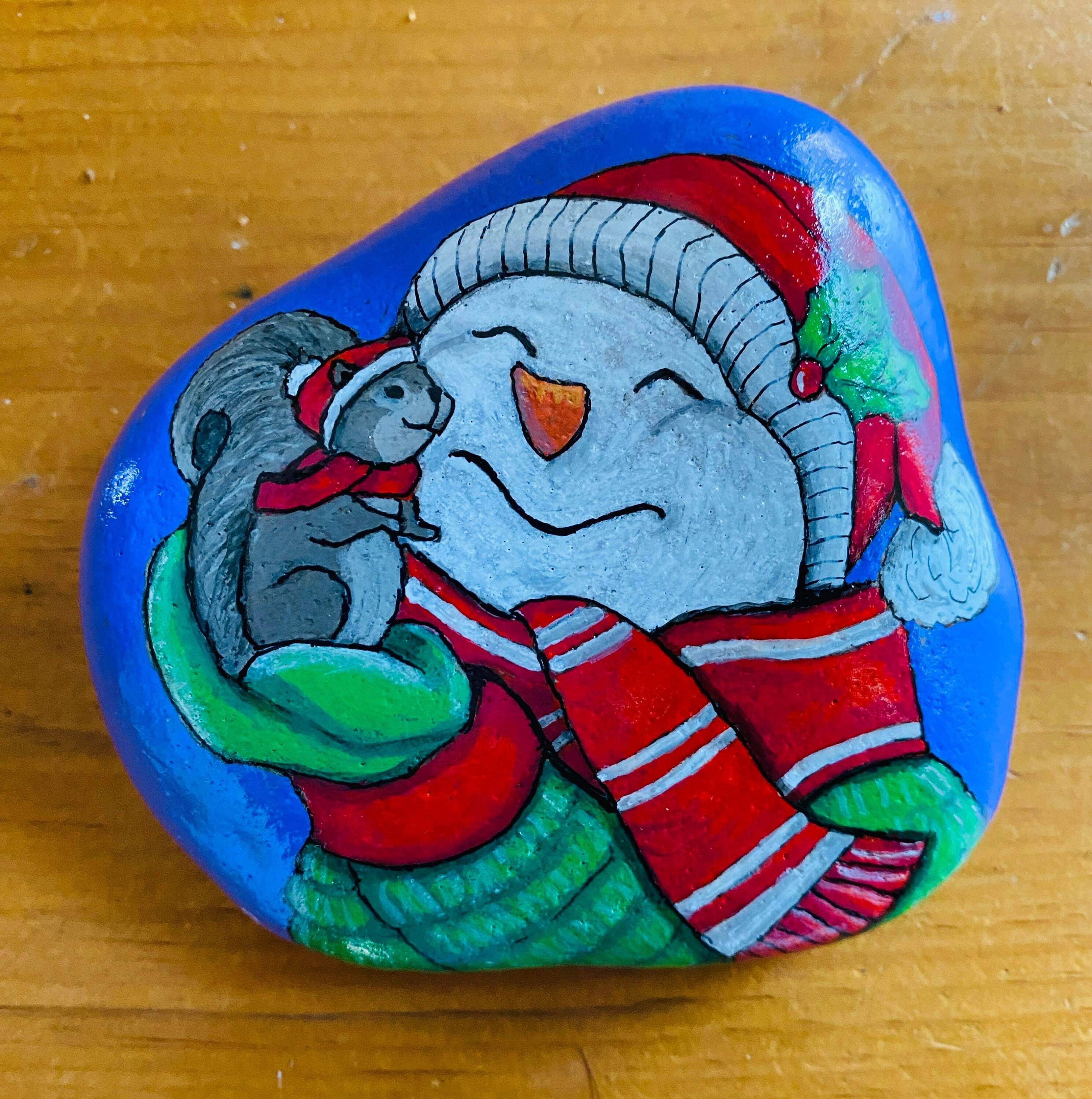 Snowman Painted Rocks - Etsy