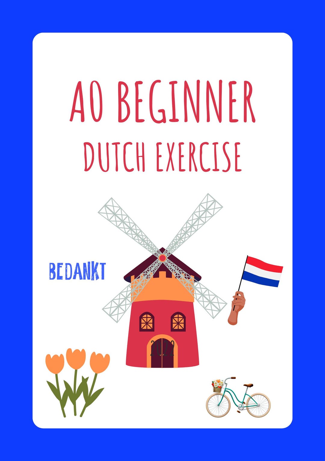 A0 Begginner Dutch Exercise Sheets 1/3 - Etsy