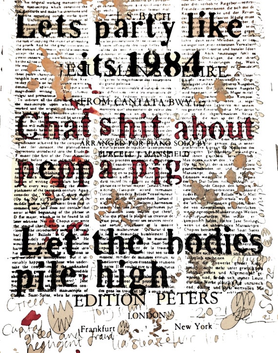 1984 Dystopia Art Stencil Art Political Art Anti Fascist - Etsy