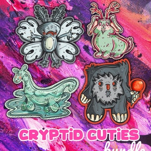 Cryptid Cuties Sticker Pack | Mythology Sticker | National Parks Sticker | Mothman | Loch Ness ...