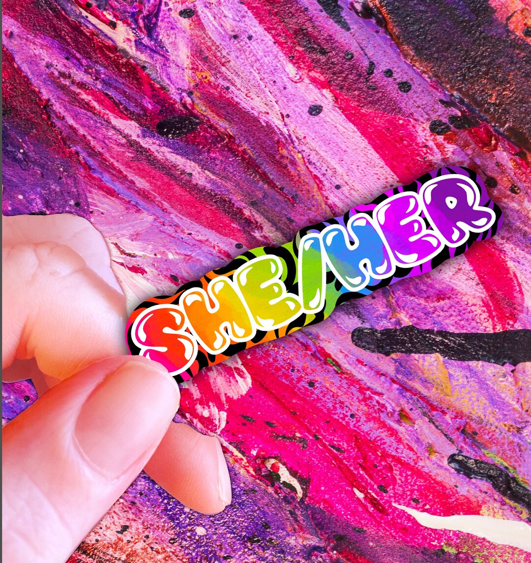 She Her Sticker Pride Sticker Pronouns Sticker Gender - Etsy