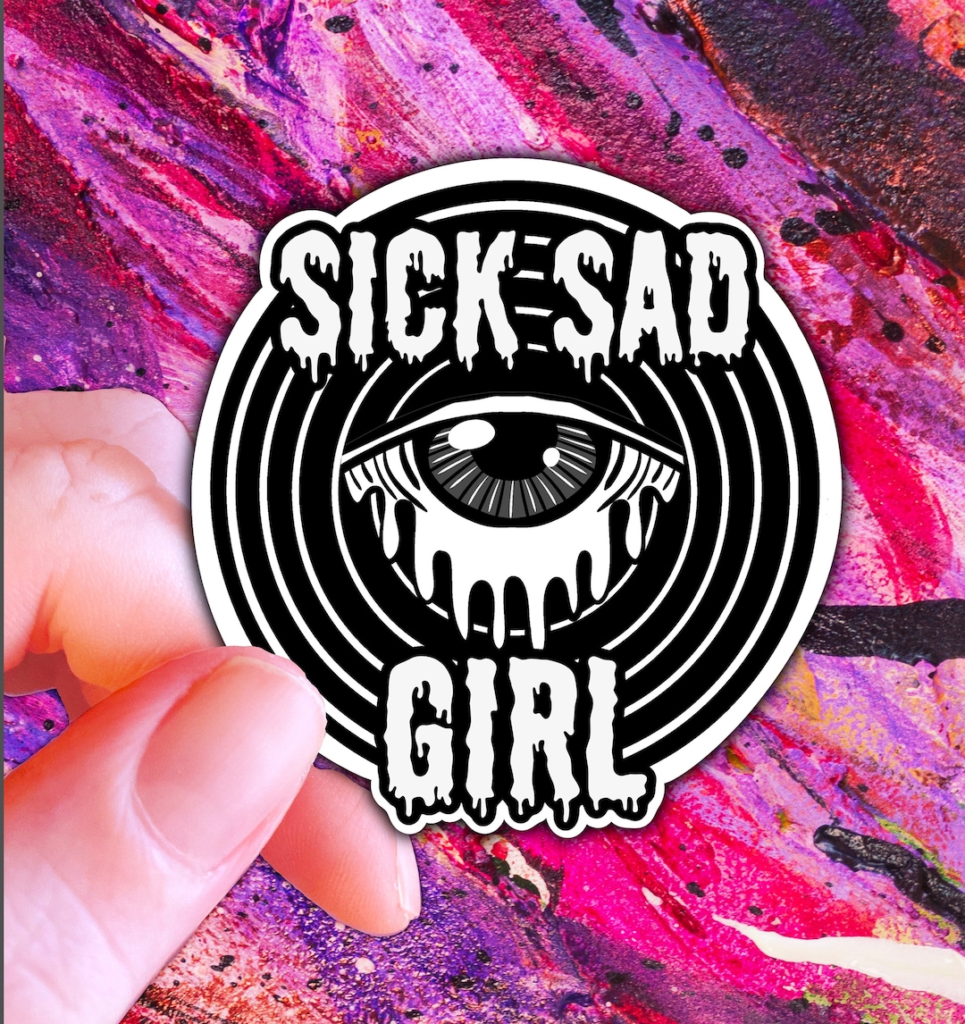 Sick Sad Girl Sticker: 90s Daria Inspired, Handmade Retro Sticker - Etsy