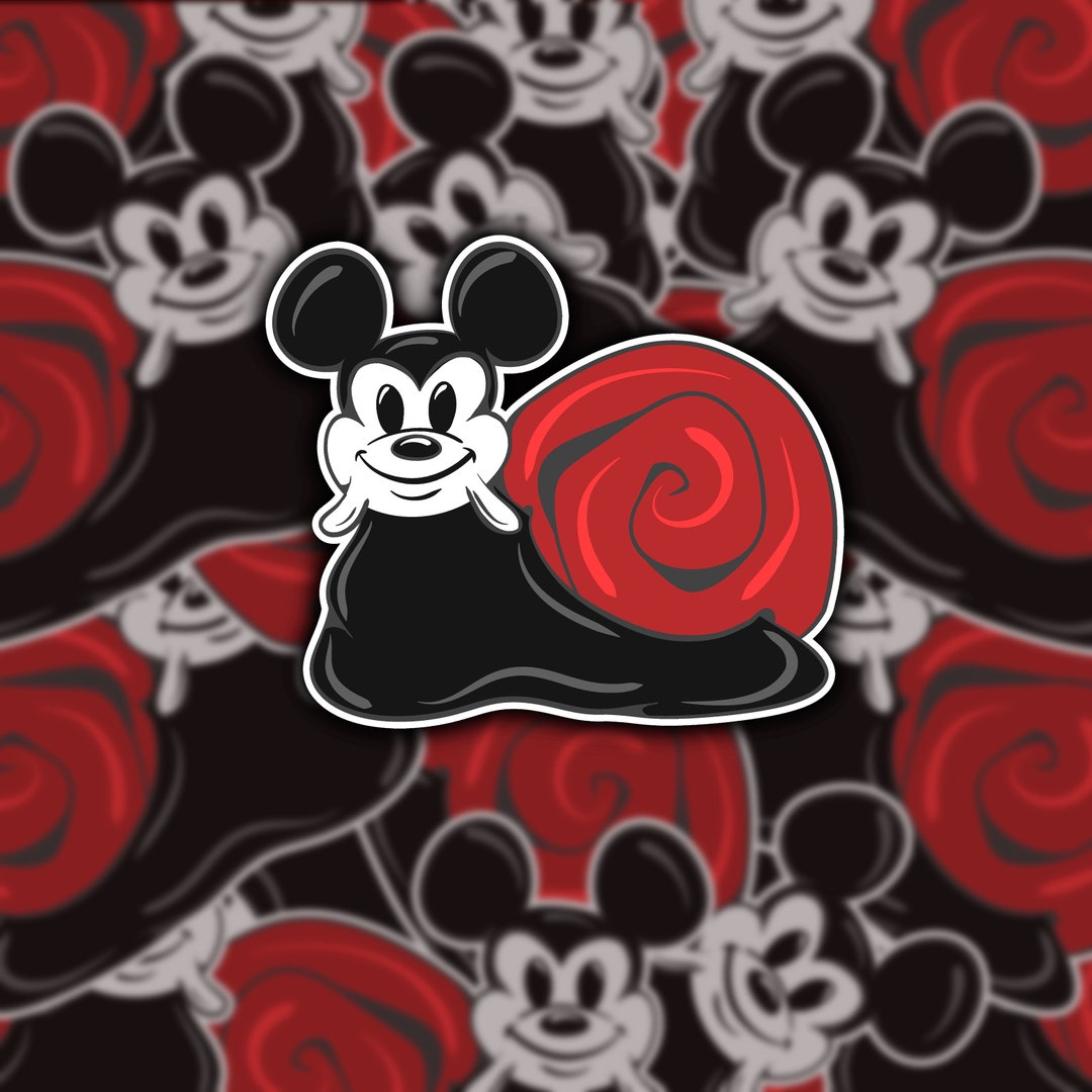 Mickey Mouse Snail Sticker Snail Sticker Disney Mickey - Etsy