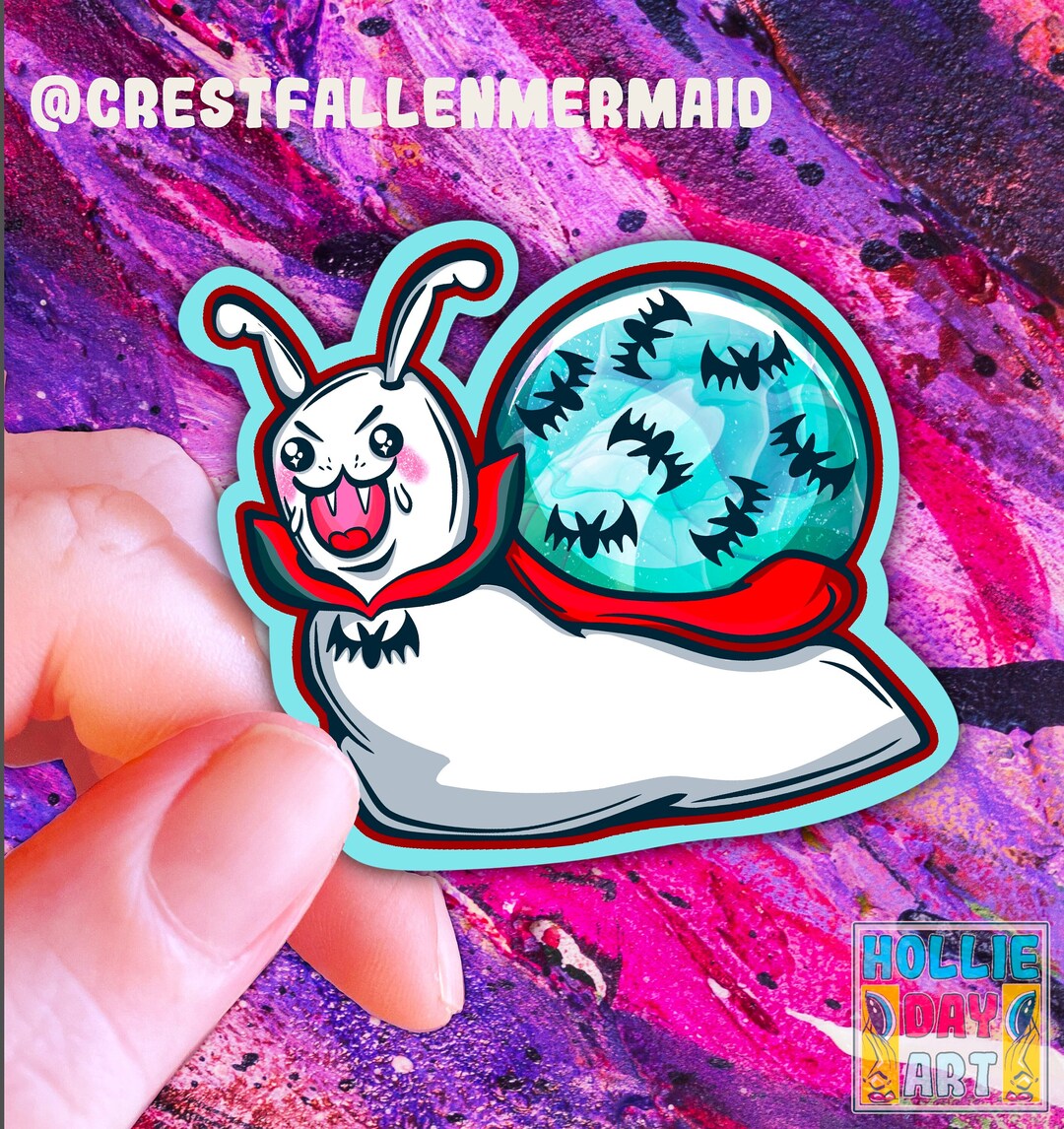 Vampire Snail Sticker | Halloween Sticker | Spooky Cute Sticker | Vinyl ...