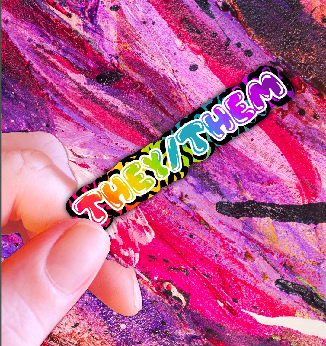 They Them Sticker Pride Sticker Pronouns Sticker Gender Sticker LGBTQ ...