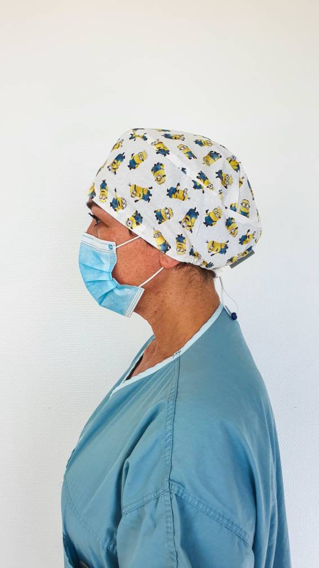 Surgical Cap, Minions, Trendy Fabric Hair Cover for Nurses, Doctors ...