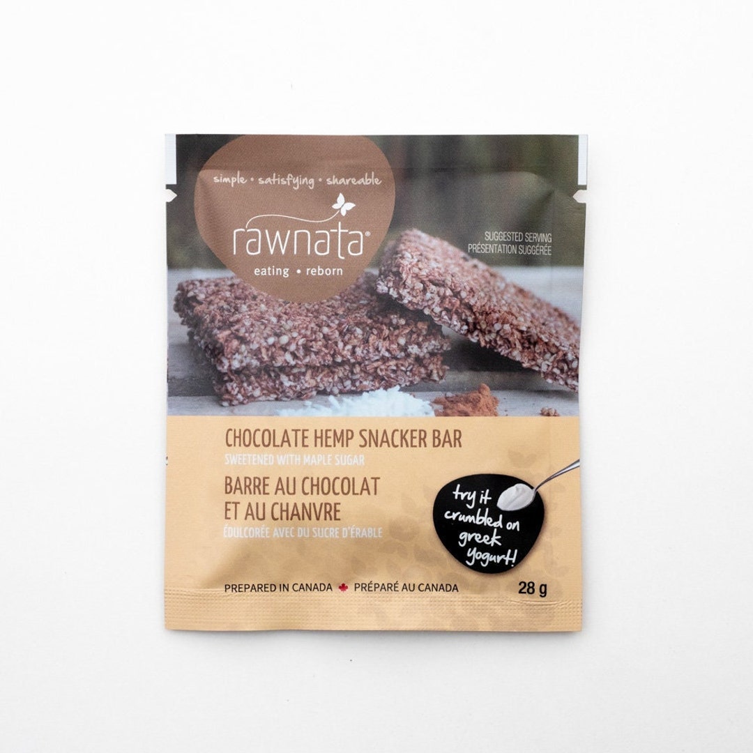 Top Seller 4 Chocolate Hemp Snacker Bars. Vegan Protein, Fibre, and ...