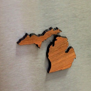 Michigan State Magnets Made in the USA From Salvaged Cherry Hardwood ...