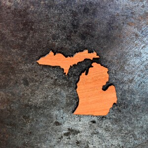 Michigan State Magnets Made in the USA From Salvaged Cherry Hardwood ...