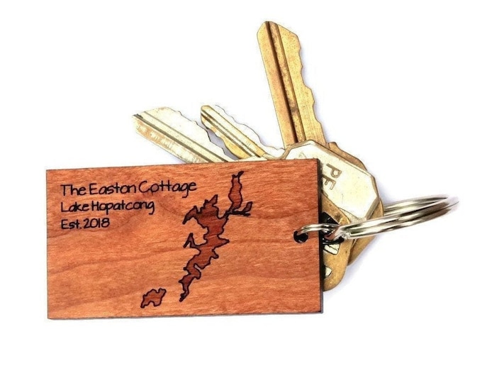 Custom Lake Keychain - Lake House Gift - Lake House Decor - Lake ...