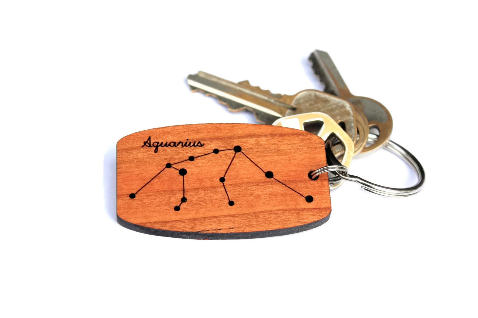 Aquarius Zodiac Constellation Keychain Zodiac Keychain | Etsy