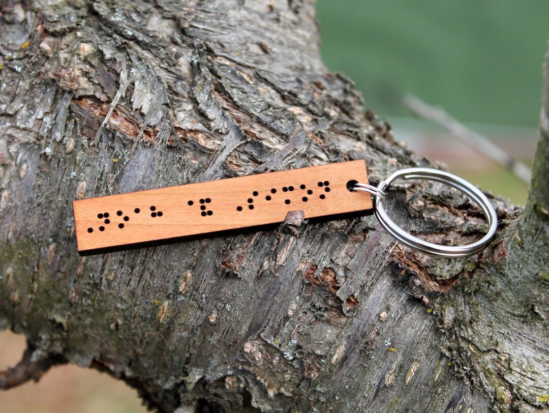 Custom Braille Keychain Secret Message Gift Personalized Braille ...