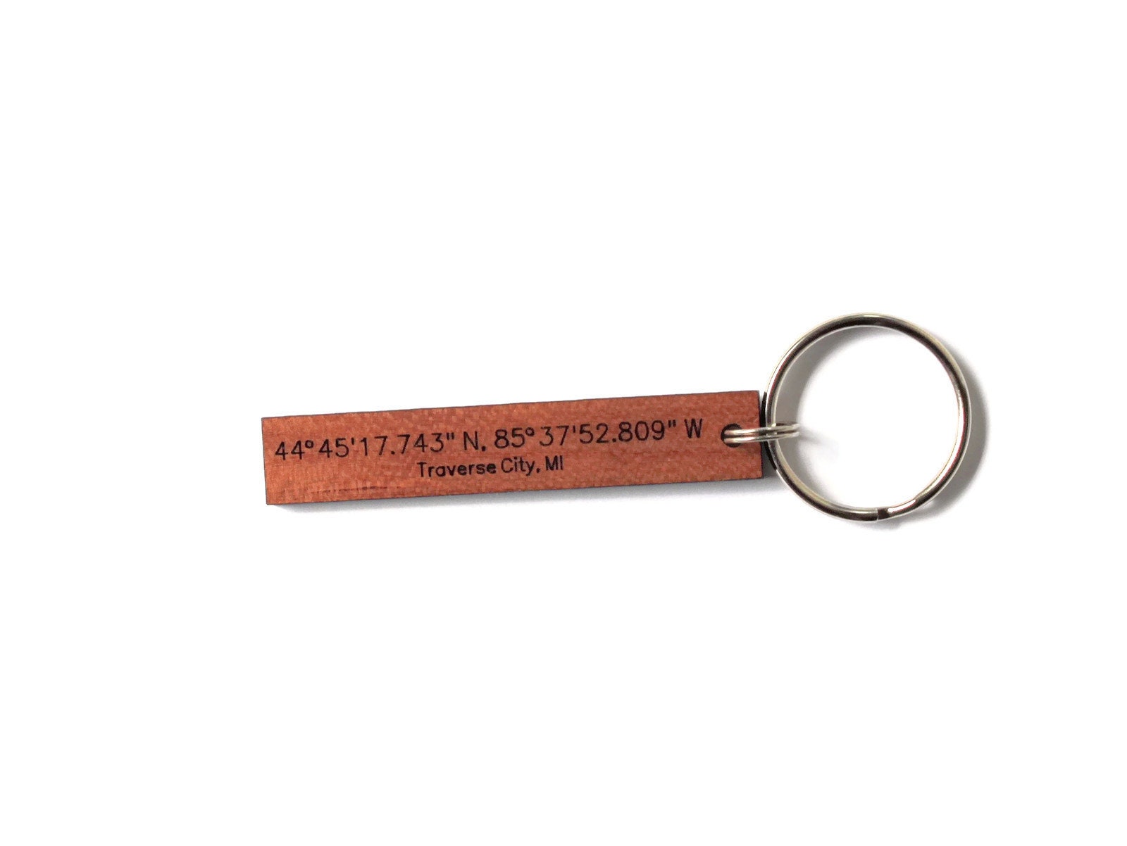 Coordinate Keychain - Custom Coordinates Keychain - Latitude Longitude ...