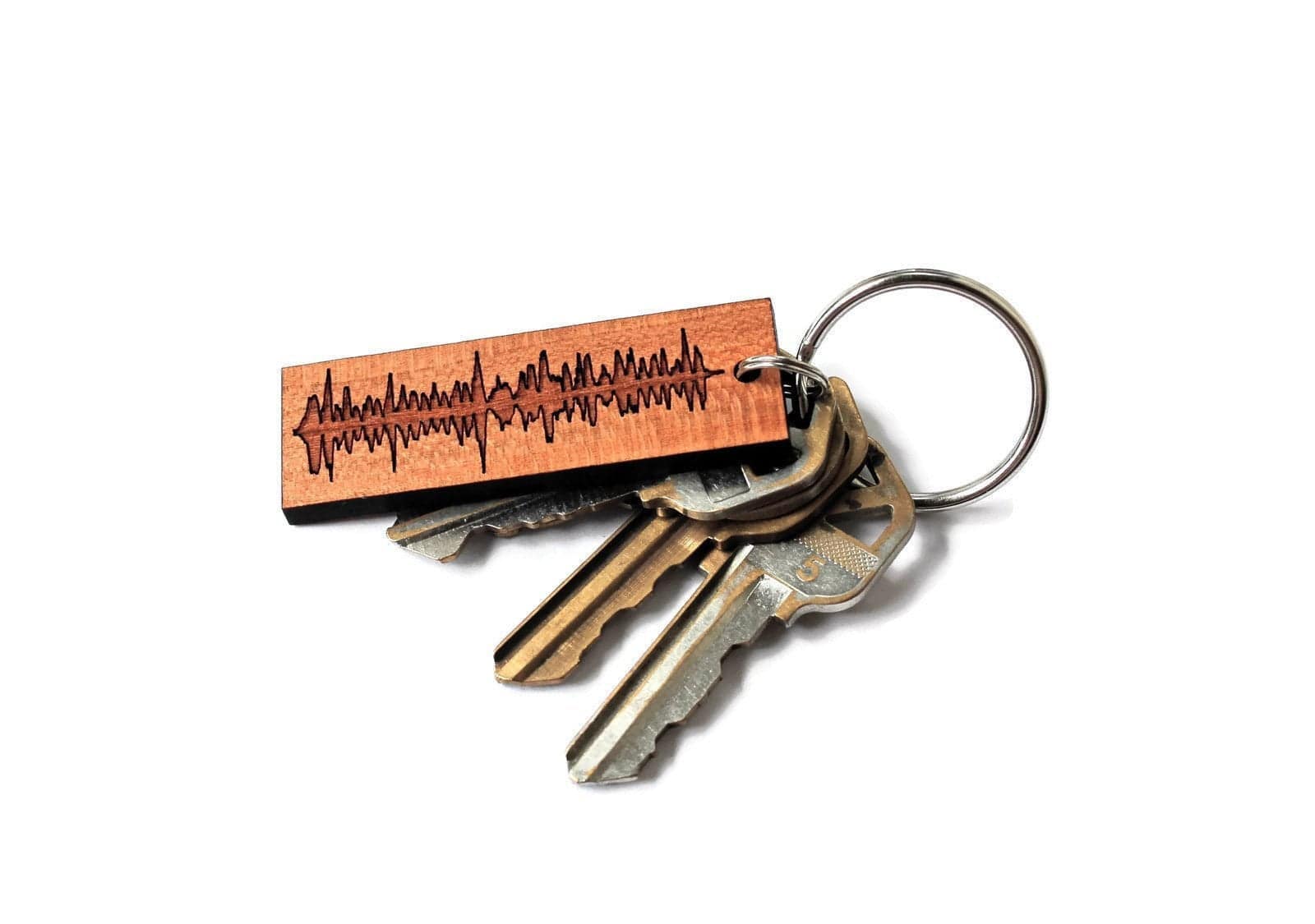 Custom Soundwave Keychain - Voice Recording Keychain - Heartbeat ...