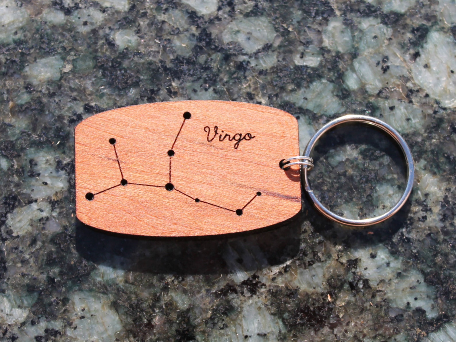 Virgo Zodiac Constellation Wood Keychain Made in the USA / - Etsy