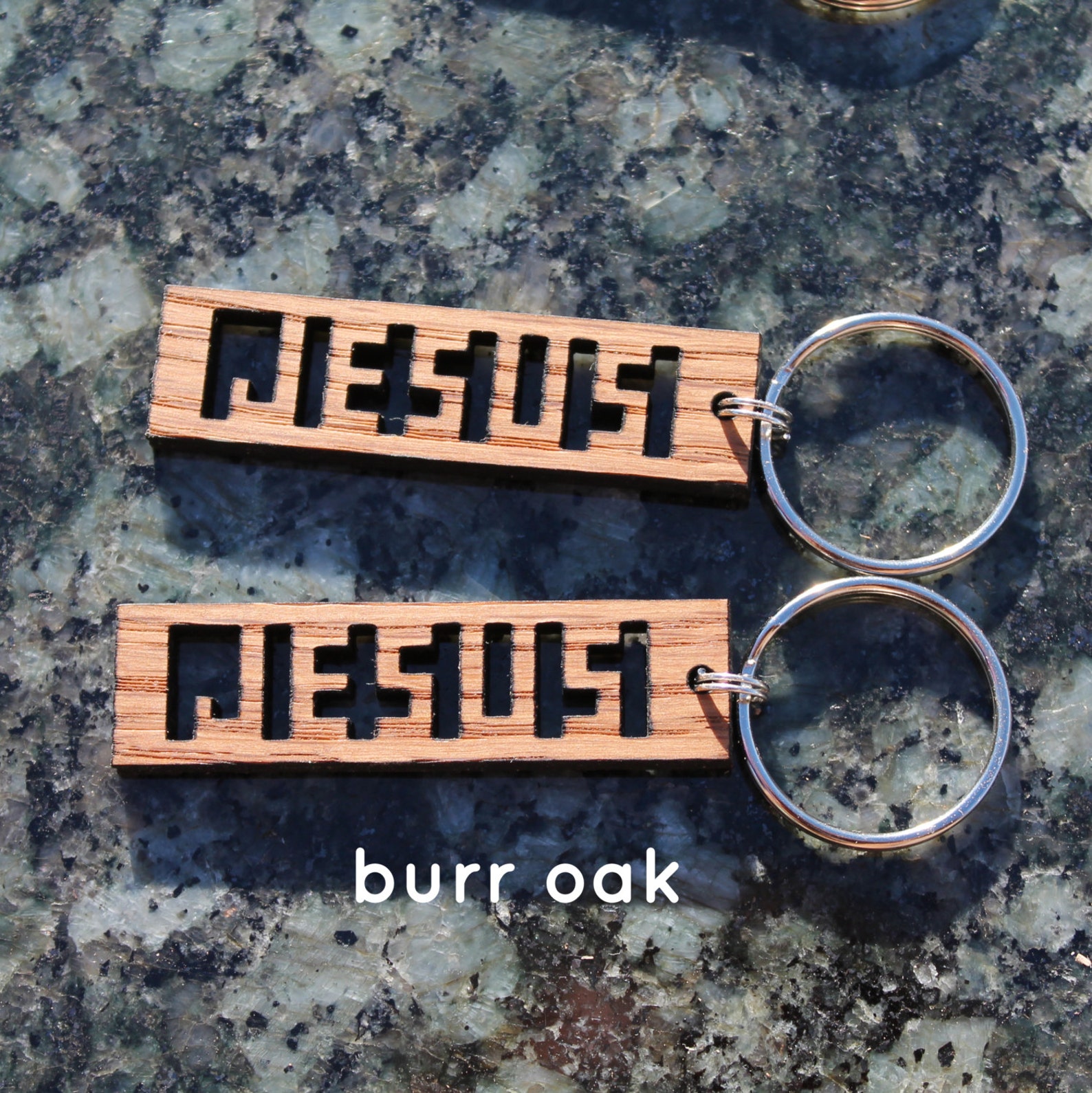 Jesus Keychain Made From Urban Wood | Etsy