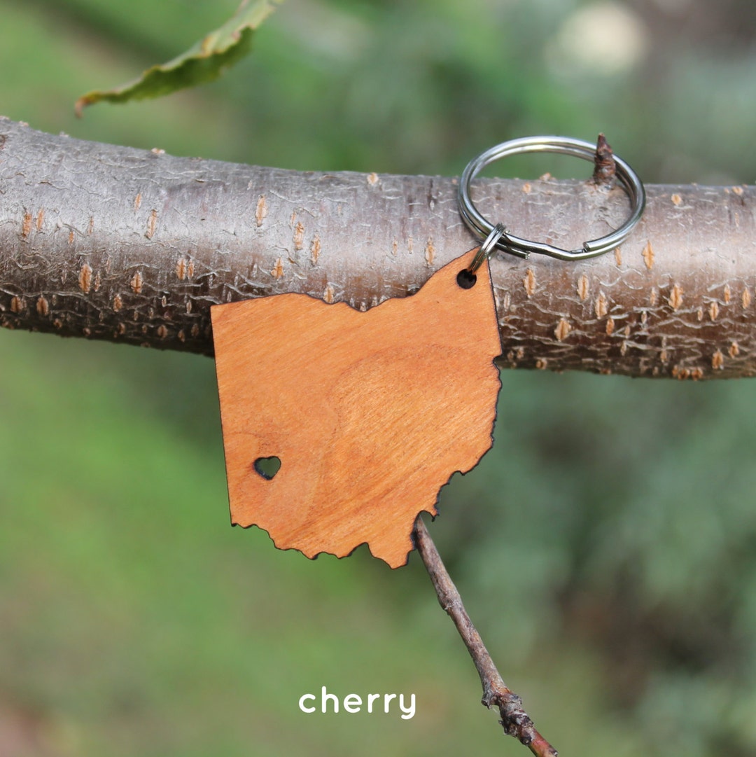 Ohio Keychain Made From Urban Wood - Etsy