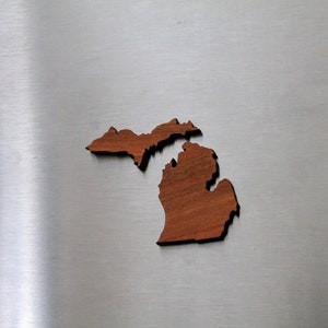 Michigan State Magnets Made in the USA From Salvaged Cherry Hardwood ...