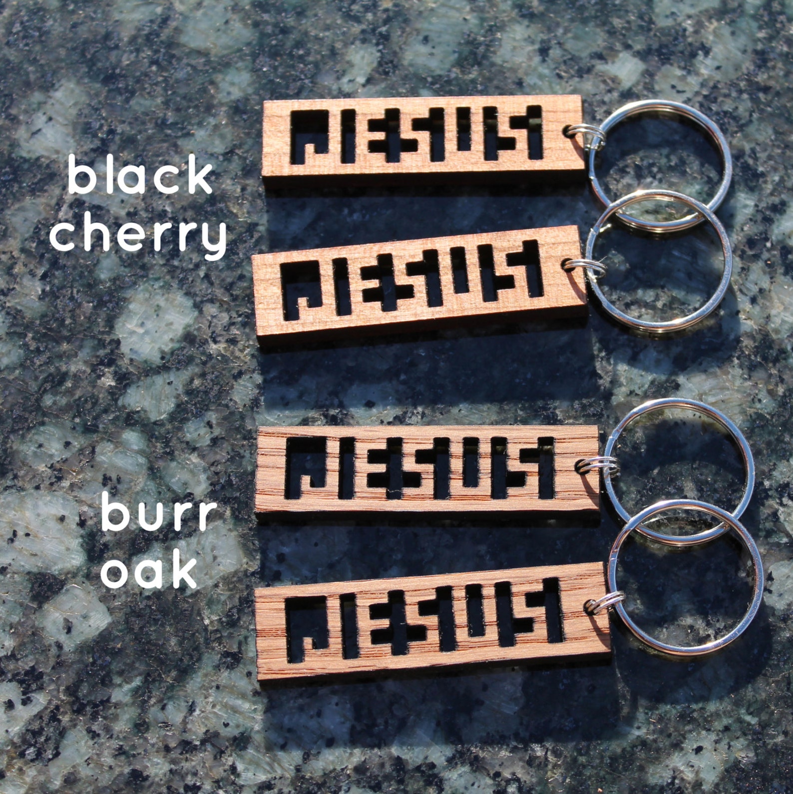 Jesus Keychain Made From Urban Wood | Etsy