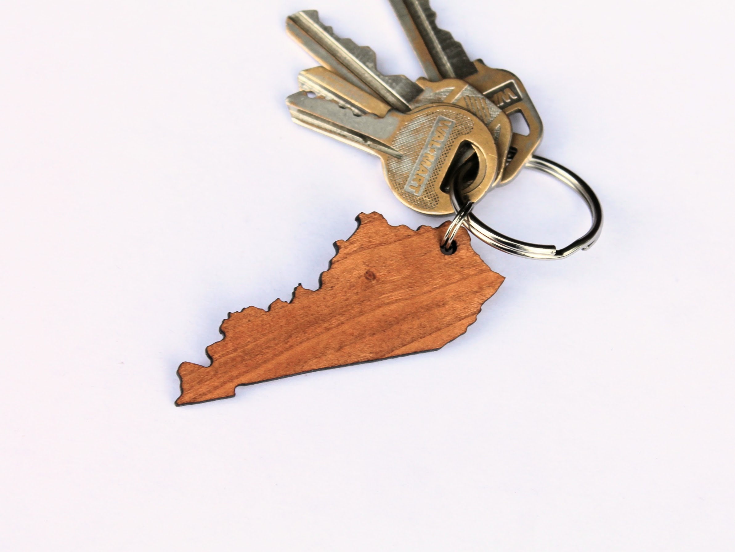 Wooden Kentucky Keychain Home State Keyring Kentucky State - Etsy