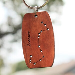 Scorpio Zodiac Keychain Zodiac Constellation Keychain - Etsy