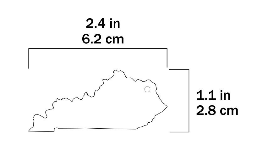 Wooden Kentucky Keychain - Home State Keyring - Kentucky State Shape ...