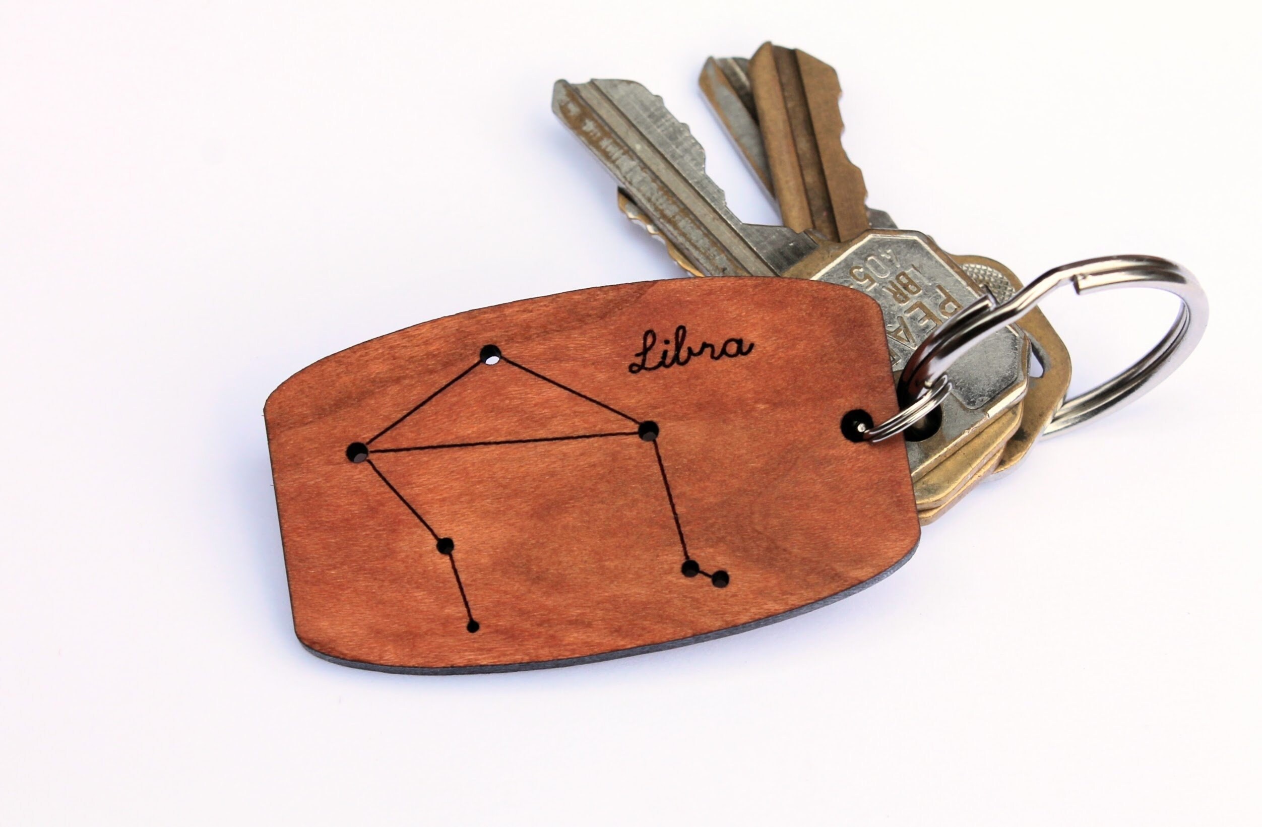 Libra Zodiac Constellation Wood Keychain Made in the USA / - Etsy UK