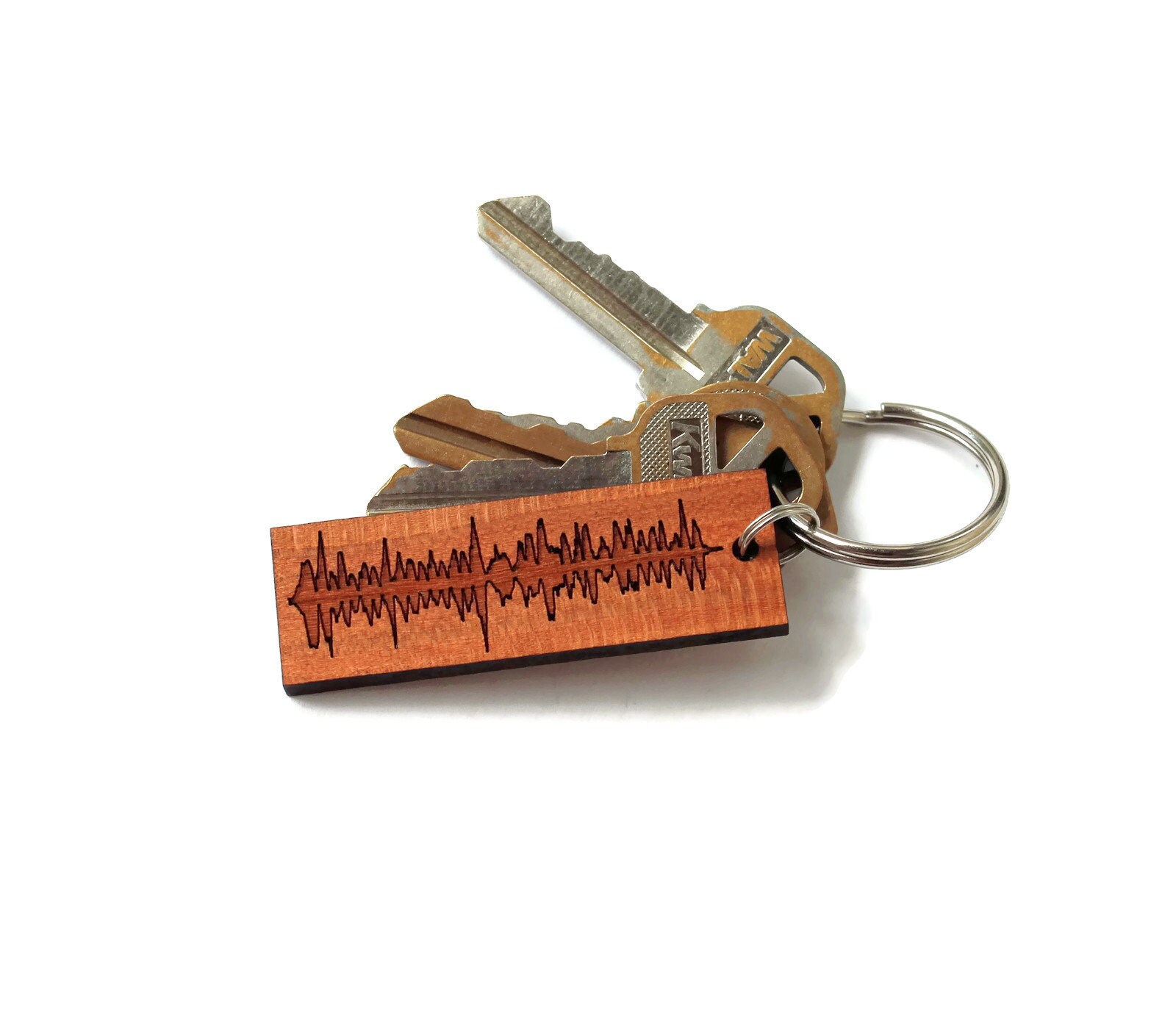 Custom Soundwave Keychain - Voice Recording Keychain - Heartbeat ...