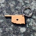 Oklahoma Map Keychain Wood Oklahoma Outline Keyring Home - Etsy