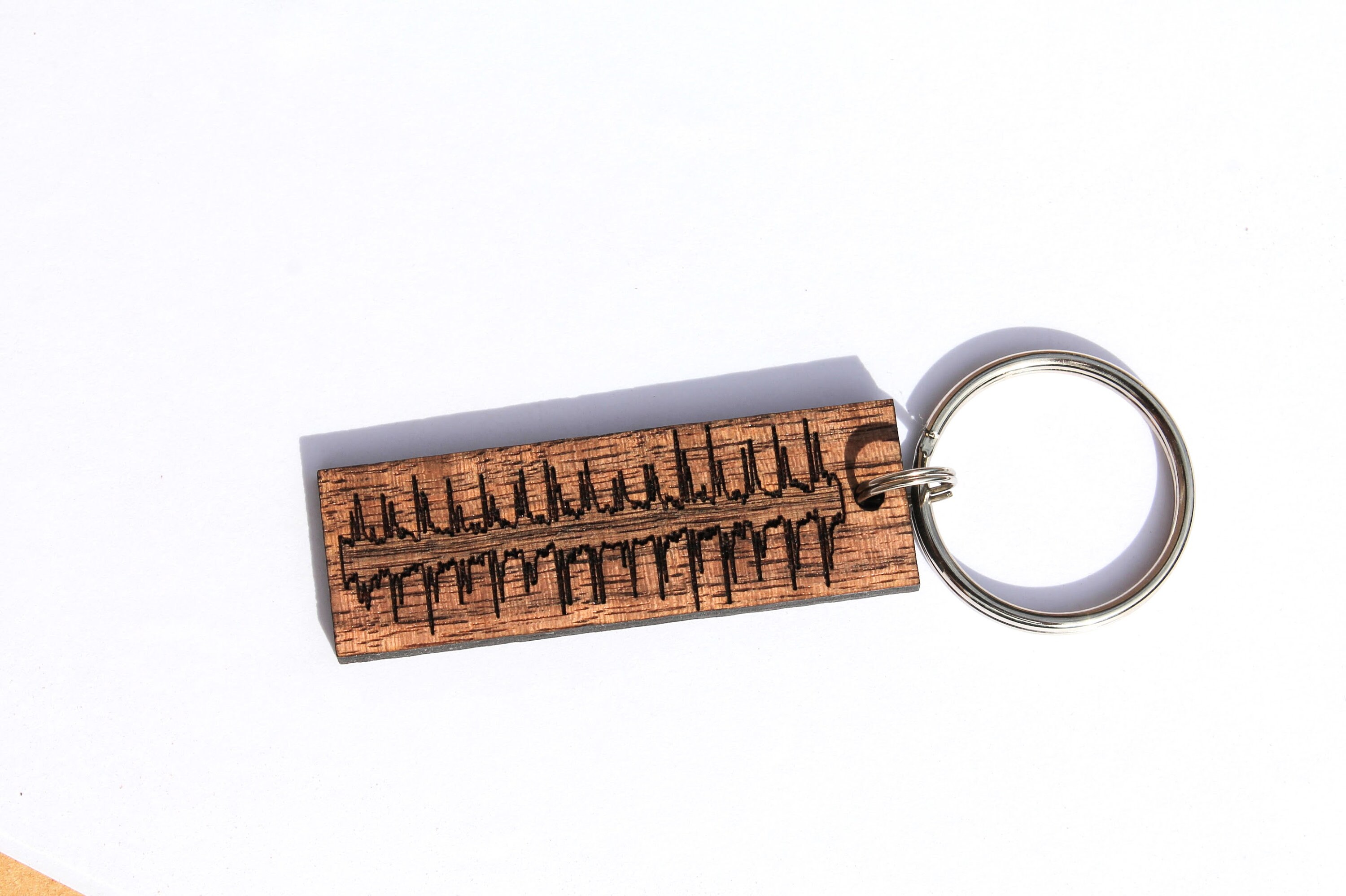 Custom Soundwave Keychain - Heartbeat Sound Wave Keyring - Voice ...