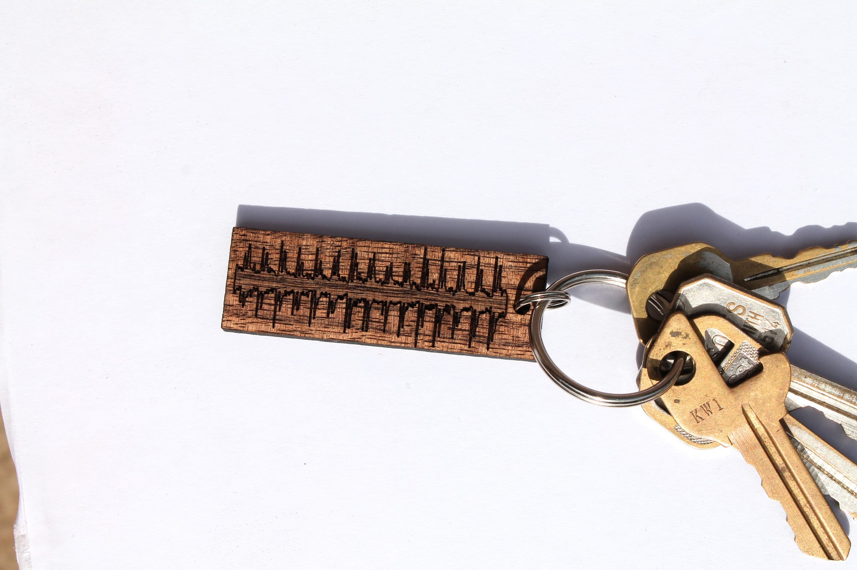 Custom Soundwave Keychain - Heartbeat Sound Wave Keyring - Voice ...