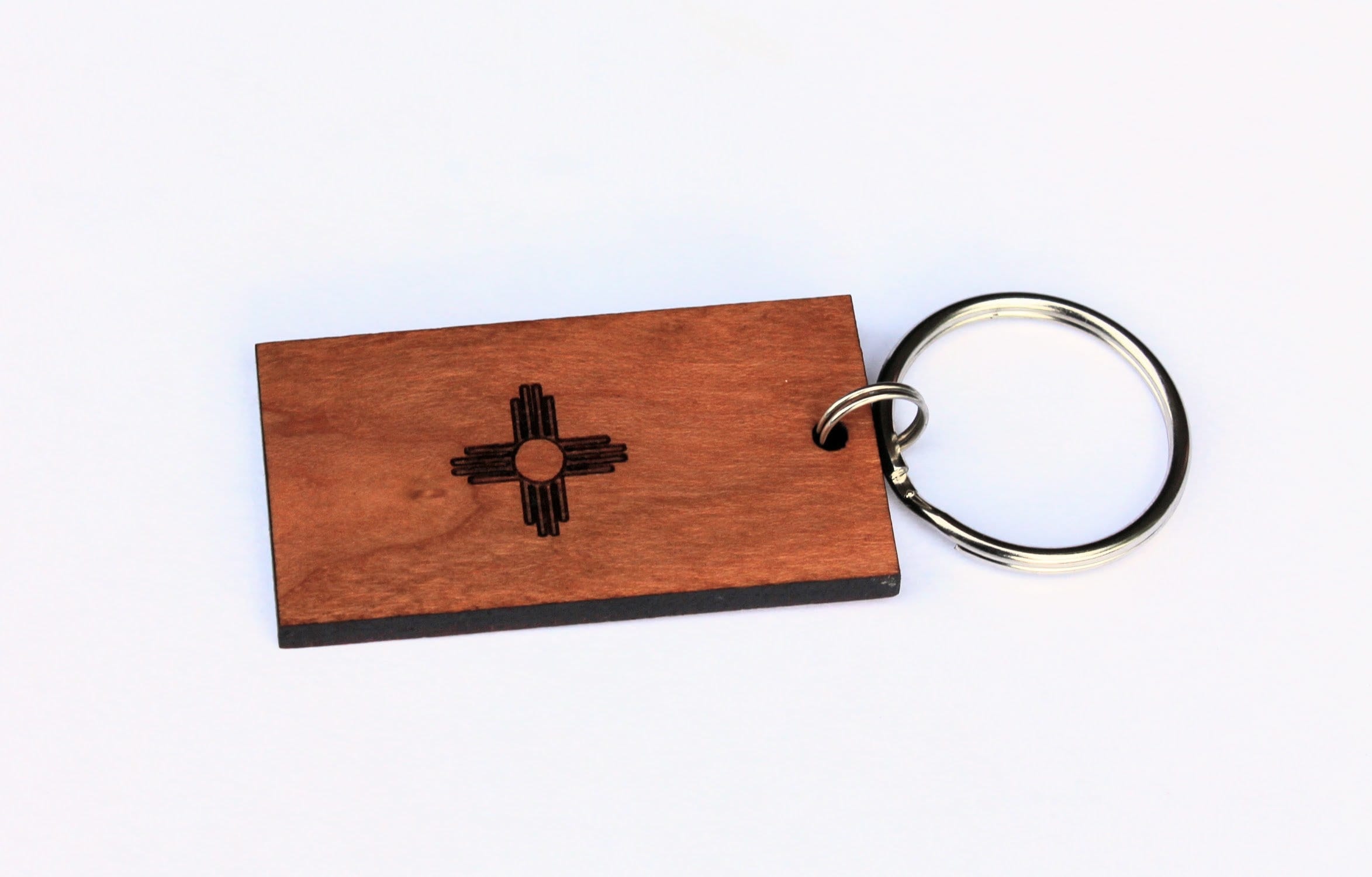 New Mexico State Flag Keychain - Zia Keychain - New Mexico Souvenir ...