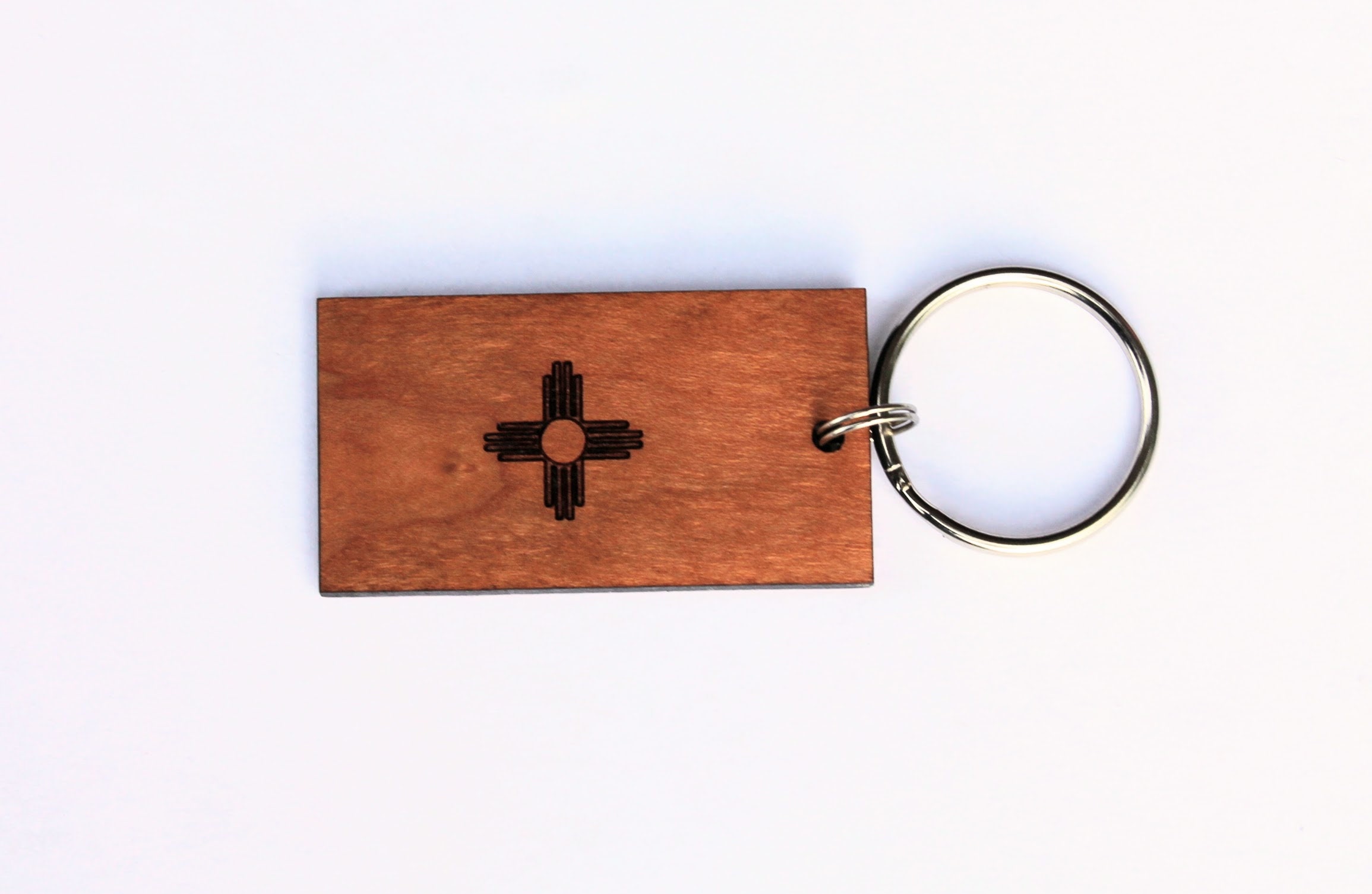 New Mexico State Flag Keychain - Zia Keychain - New Mexico Souvenir ...