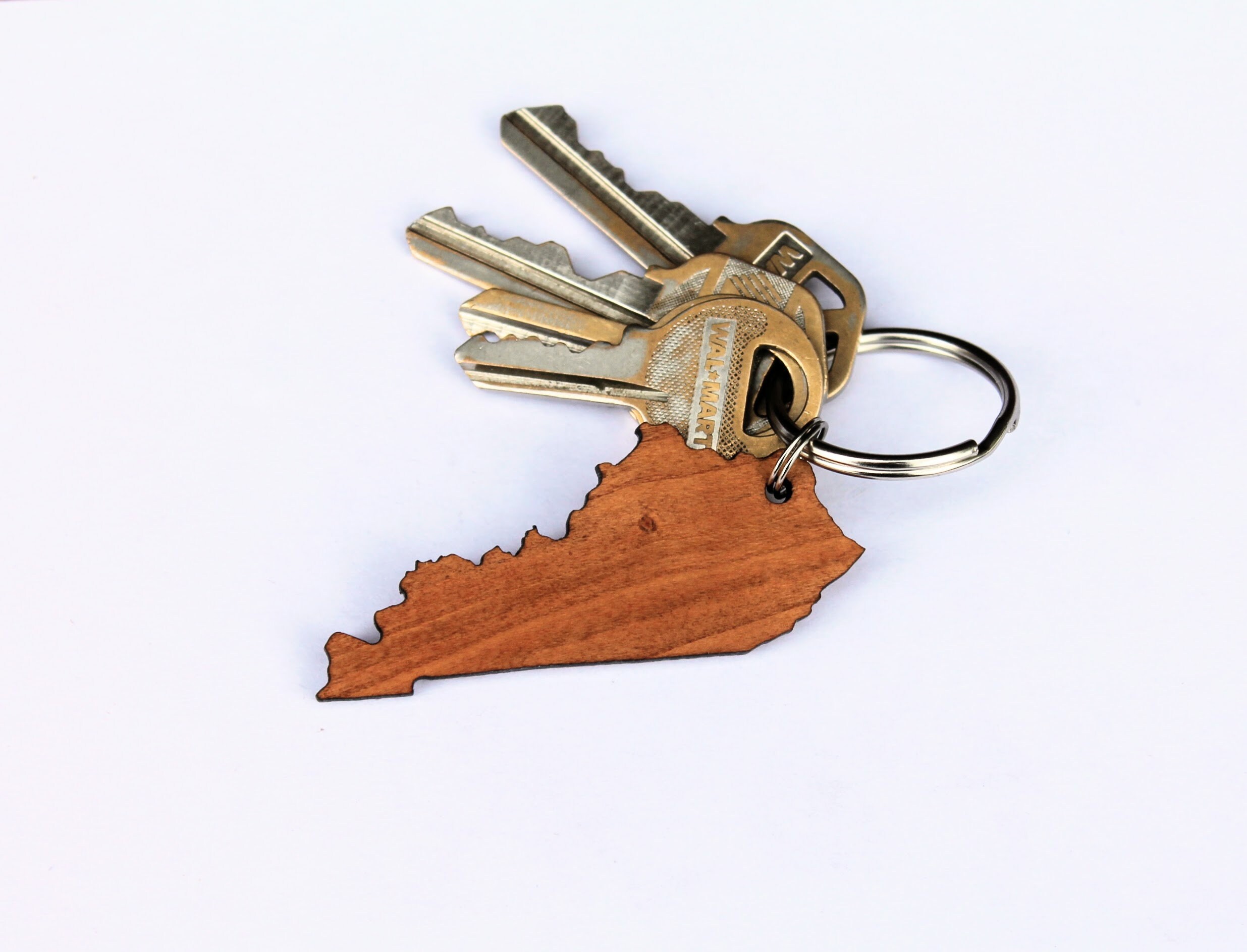 Wooden Kentucky Keychain - Home State Keyring - Kentucky State Shape ...