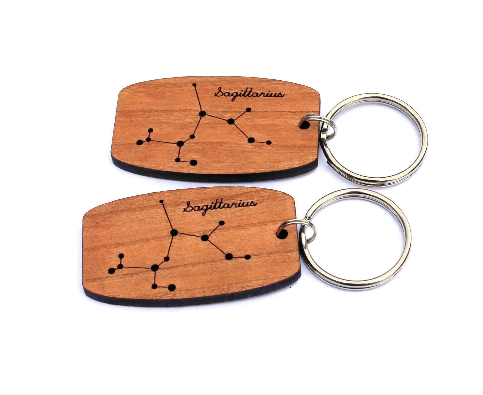 Sagittarius Zodiac Constellation Wood Keychain Made in the USA - Etsy