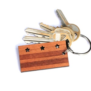 Washington DC Flag Keychain Made in the USA Washington DC Housewarming ...
