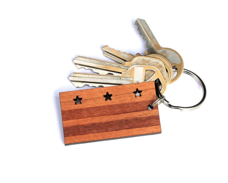 Washington DC Flag Keychain Made in the USA Washington DC - Etsy