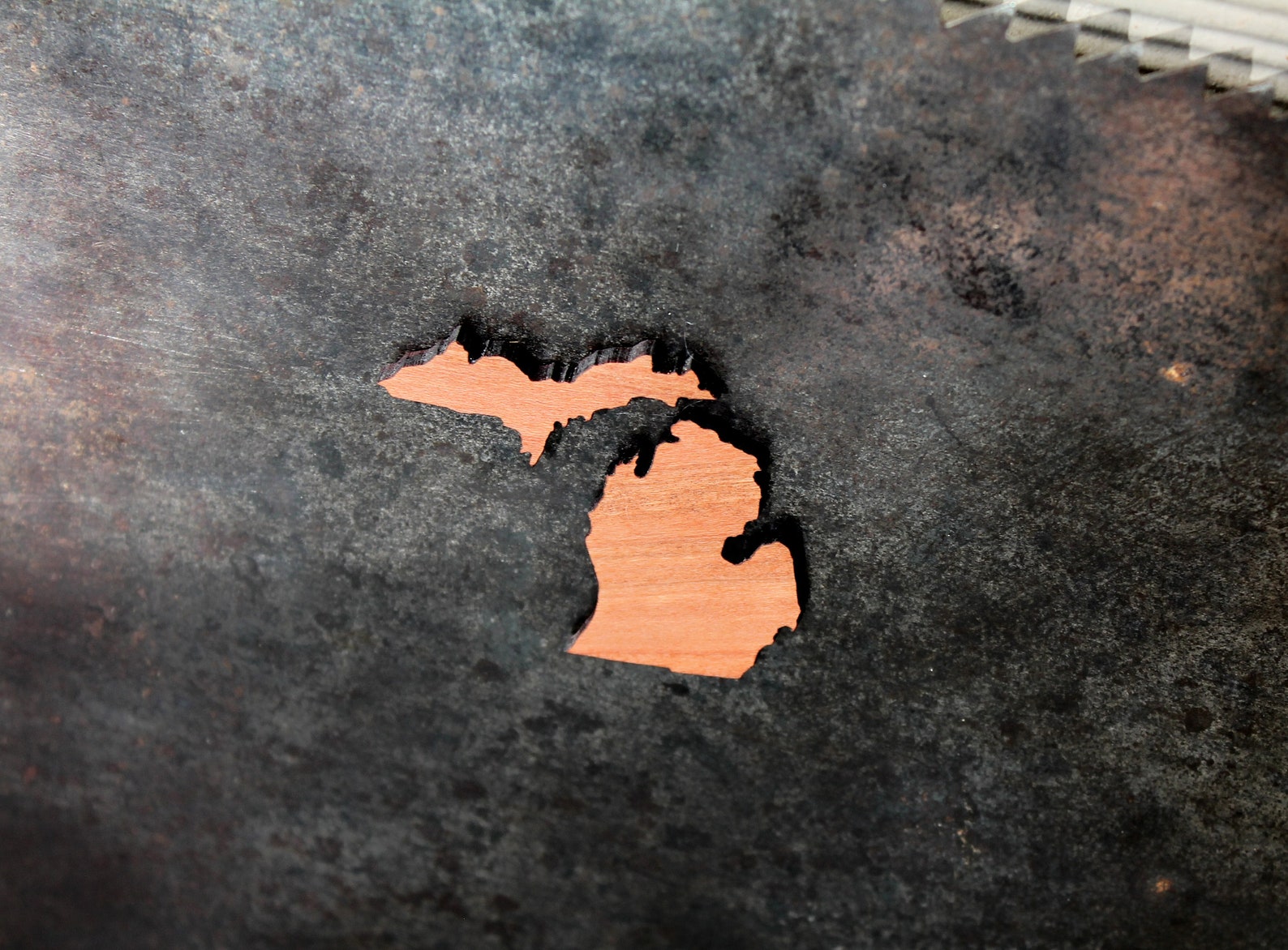 Michigan State Magnets Made in the USA From Salvaged Cherry | Etsy