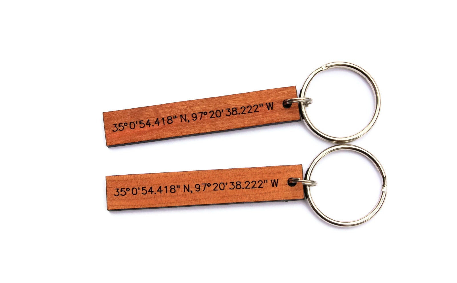 Coordinate Keychain - Custom Coordinates Keychain - Latitude Longitude ...