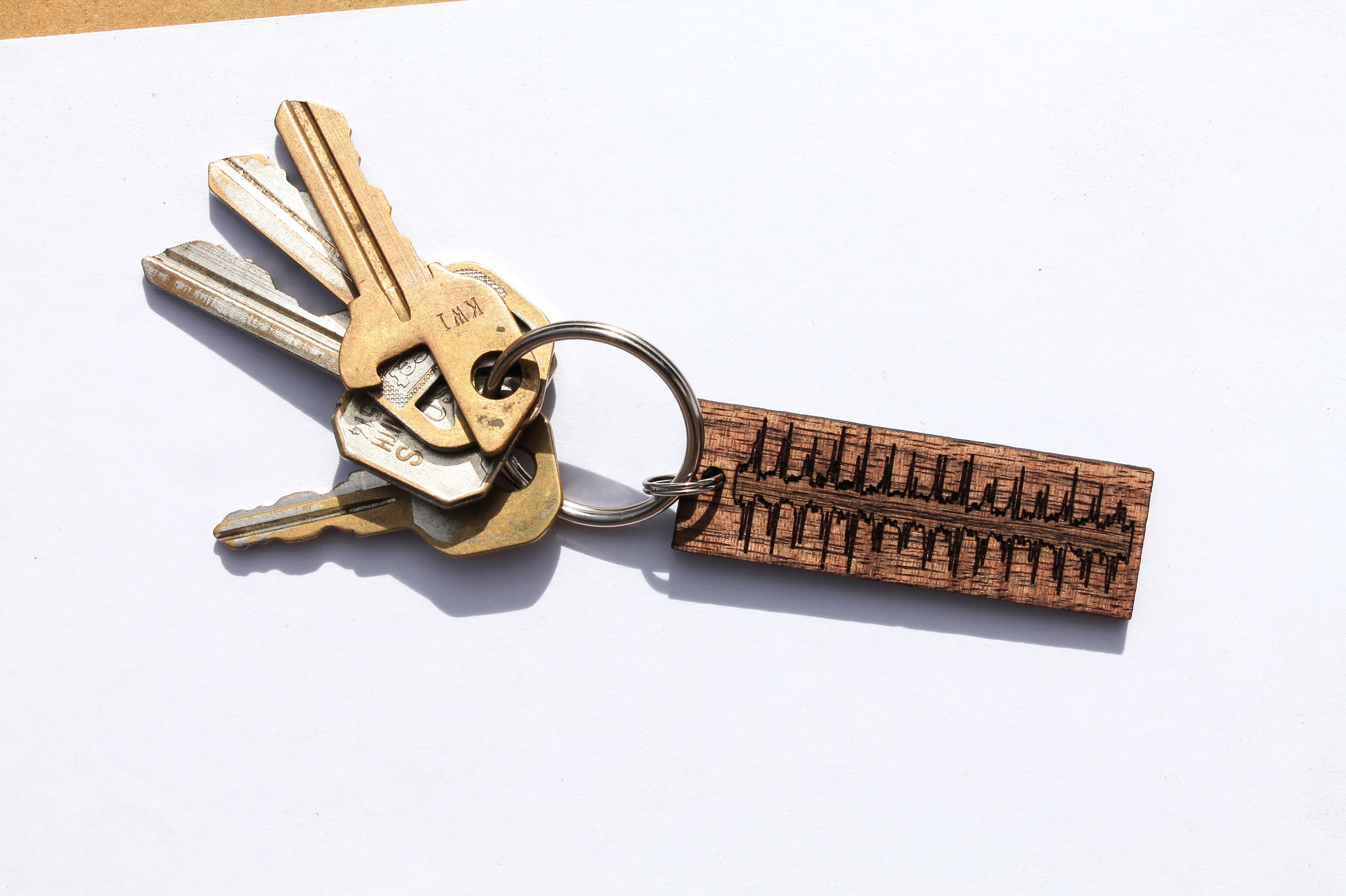 Custom Soundwave Keychain - Heartbeat Sound Wave Keyring - Voice ...